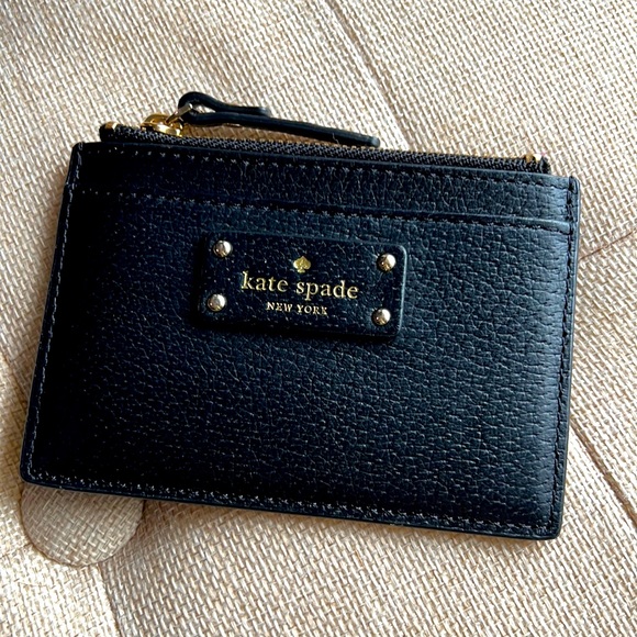kate spade | Bags | Black Logo Kate Spade Designer Credit Card Id Coin ...
